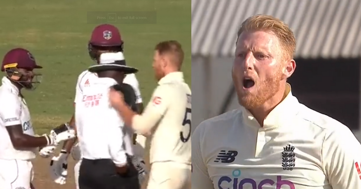 [Watch]- Ben Stokes And Jermaine Blackwood Engage In Verbal Spat - Cricfit